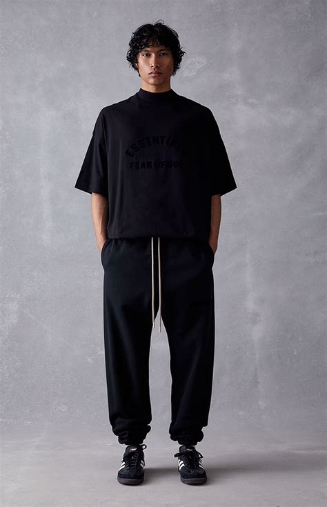 Fear Of God Essentials Jet Black T Shirt Pacsun
