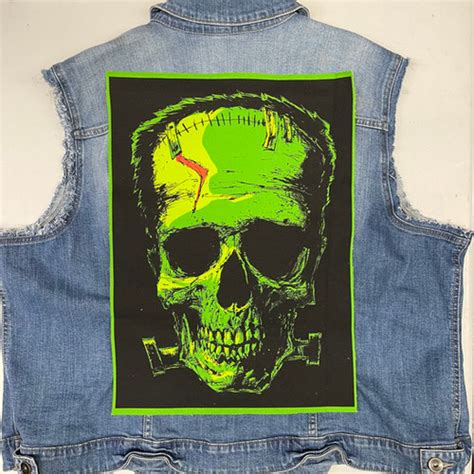 Frankenskull Xxl Green Back Patch Lewis Mayhem