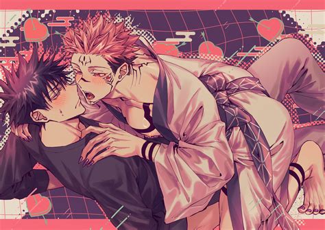 Fushiguro Megumi And Ryoumen Sukuna Jujutsu Kaisen Drawn By