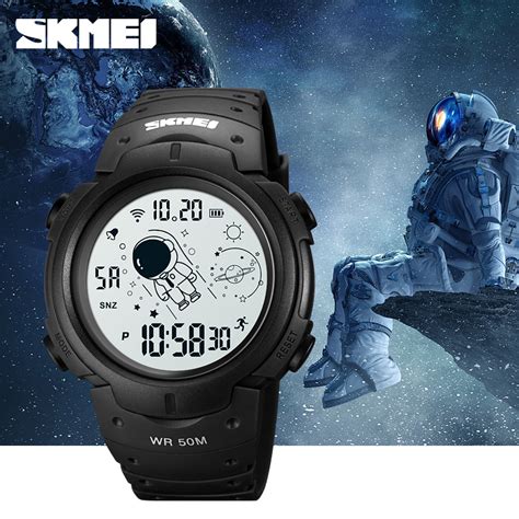 Skmei นาฬิกาสปอร์ตแฟชั่นสุดสร้างสรรค์สำหรับผู้ชาย นาฬิกาหน้าจอนักบิน