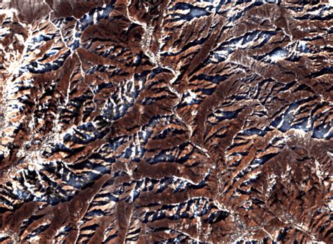 Satellite Image Of The Great Wall Of China Eosda Gallery