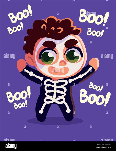 Cute Skeleton Boy Stock Vector Image And Art Alamy