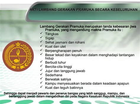 Ppt Pramuka Lambang Gerakan Pramuka Ok Ppt