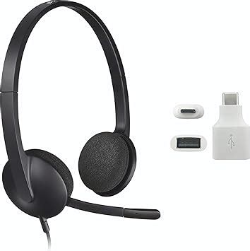 Amazon Com Logitech Headset USB H Stereo USB Headset With Mic For Windows And Mac Black