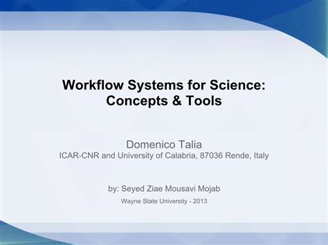 Pdf Scientific Workflow Systems Dokumentips