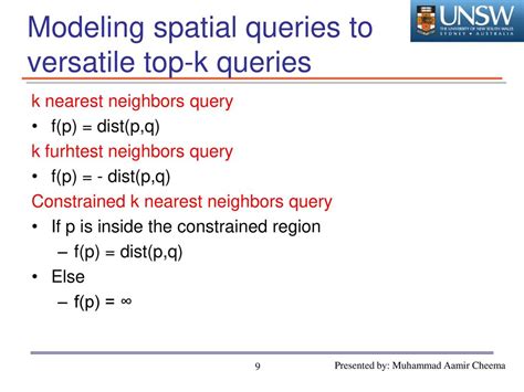 A Unified Algorithm For Continuous Monitoring Of Spatial Queries Ppt