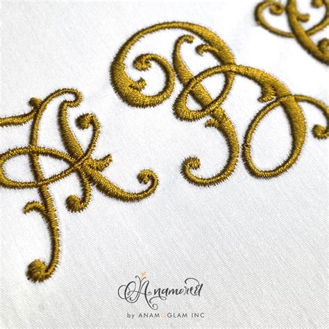 4 Sizes Best Deal Ella Lorraine Vintage Embroidery Monogram Font