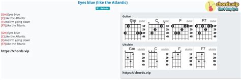 Chord Eyes Blue Like The Atlantic Tab Song Lyric Sheet Guitar