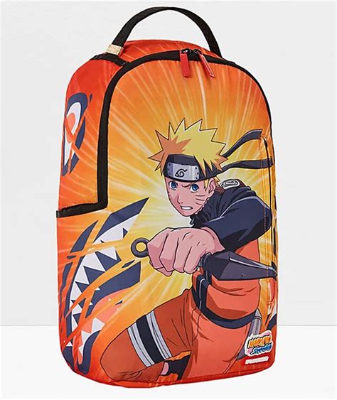 Sprayground X Naruto Shippuden Breakout Shark Orange Backpack Mall Of