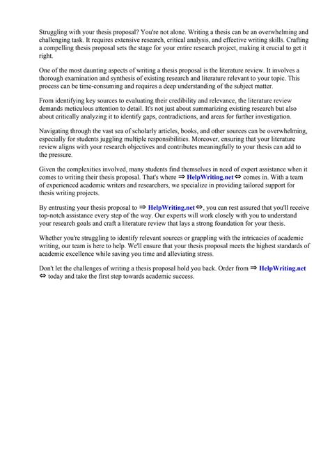 Thesis Proposal Example Literature By Western New England University