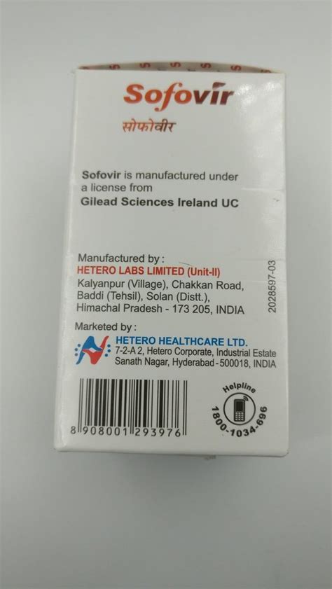 400 Mg Sofovir Sofosbuvir Sovaldi At ₹ 4865bottle In Nagpur Id
