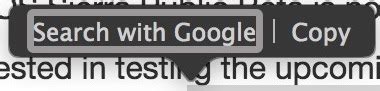 How To Disable Search Copy Pop Up In Opera When Selecting Text