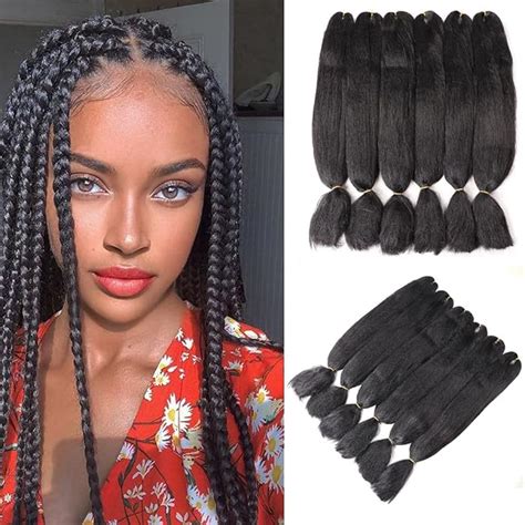 Buy Seimainurs 6 Piecespack Yaki Jumbo Braids 24inch Synthetic Crochet Braids Pre Stretched