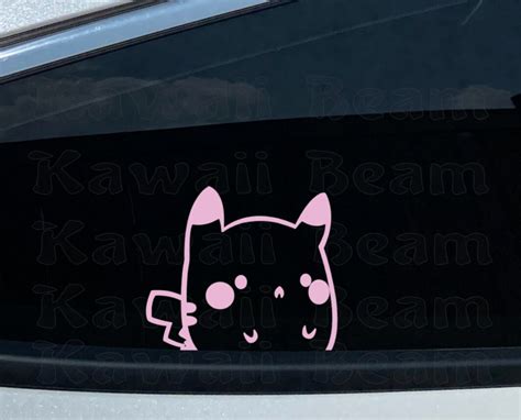Pokemon Pikachu Window Peeking Decal Pokemon Car Decal Etsy