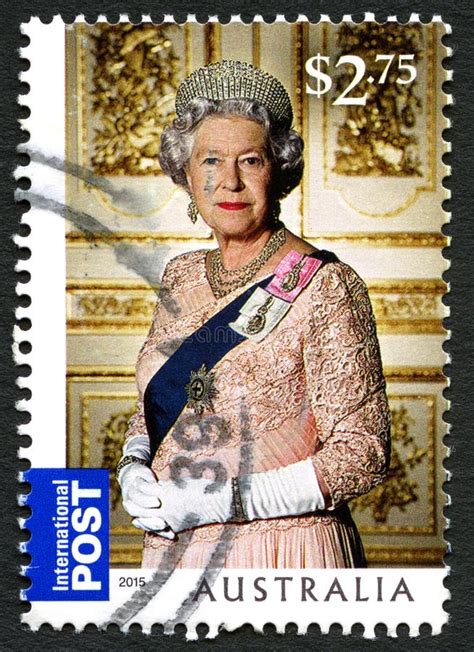 Queen Elizabeth II Australian Postage Stamp Editorial Stock Photo Image Of Postal Monarchy