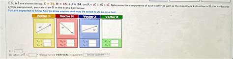 Solved Vec C Vec N Vec J Are Shown Below Chegg