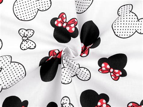 Tela De Algodónlona Mickeyminnie Mouse Stoklasa Mercería Y Tejidos