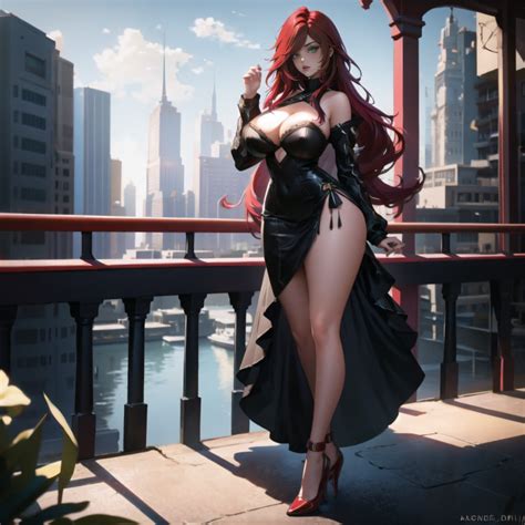 Rule 34 1girls Ai Generated Cixf Cleavage Dress Female Only Green