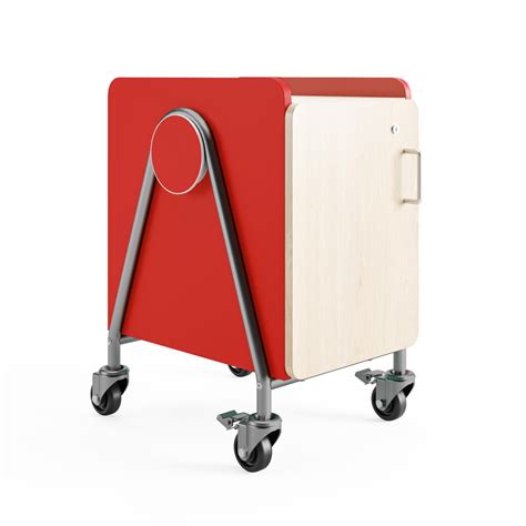 Safco Whiffle 27 1 4h Rolling Storage Cart Cubby With Totes And Door Red Grand And Toy