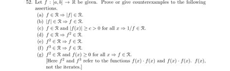 Solved 52 Let F A B Rightarrow Mathbb R Be