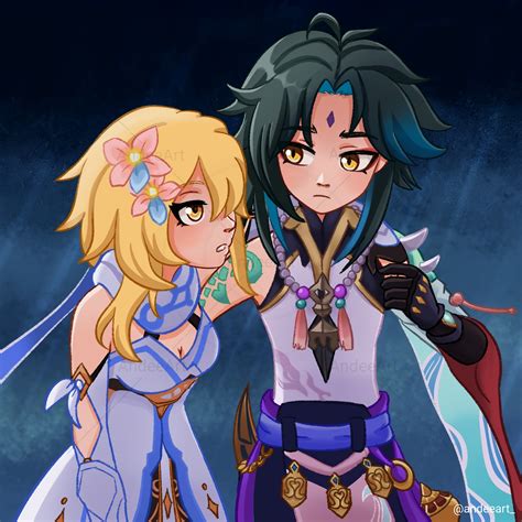 My Scene Redraw Of Xiao X Lumine R Genshin Impact