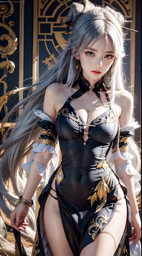 Photorealistic High Resolution Woman Hips Up Beautiful Eyes