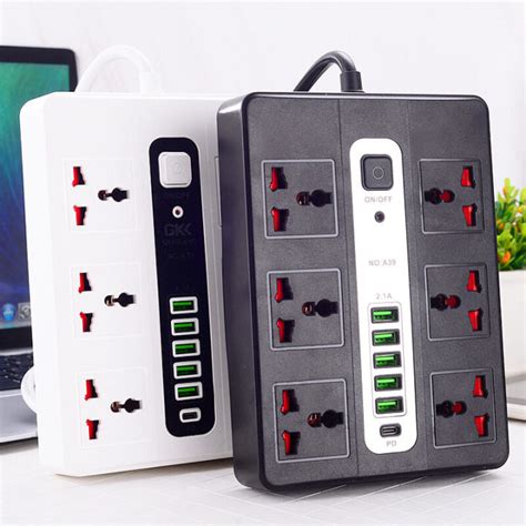 Universal 36 Power Socket Extension With Usb Ports Adapter Socket