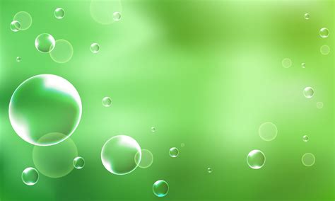 Shiny Abstract Bubbles Decorated Green Background With Space For Your