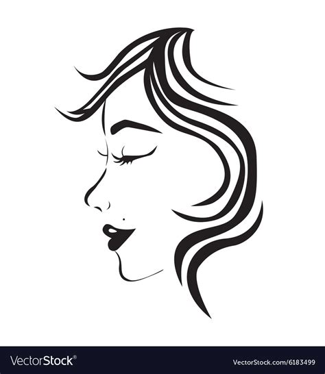 Girl Face Royalty Free Vector Image Vectorstock