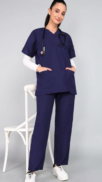Vastramedwear Medical Scrub Suit For Doctors Women Blue Vastramedwear