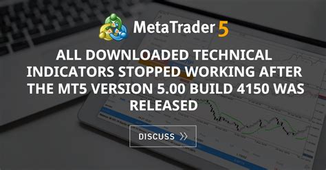 All Downloaded Technical Indicators Stopped Working After The Mt5