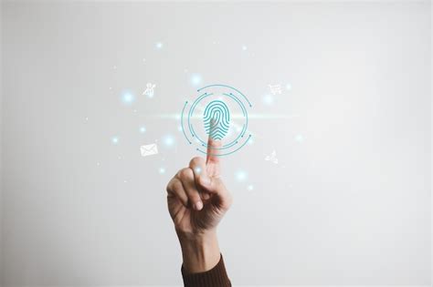 Premium Photo Verification Of Information With Finger Print Internet