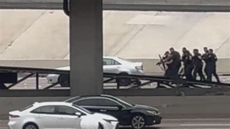 Hpd Southwest Freeway Closed After Officer Suspect Shot