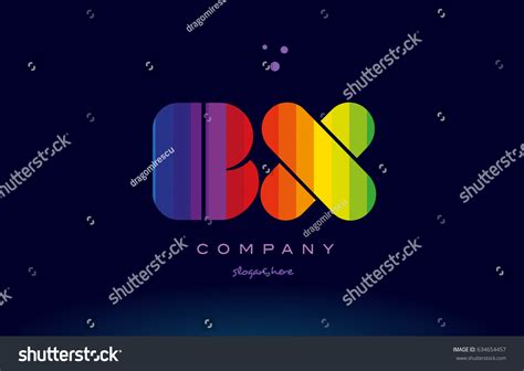 Bx B X Alphabet Letter Colorful Creative Colors Royalty Free Stock