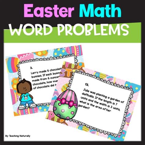 Easter Math Activities Word Problem Task Cards Test Prep Made By Teachers