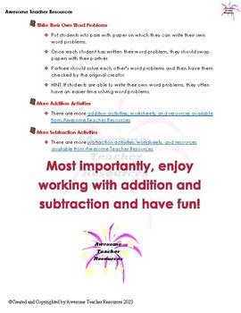 Addition And Subtraction Problems And Word Problems With Large Numbers Worksheet