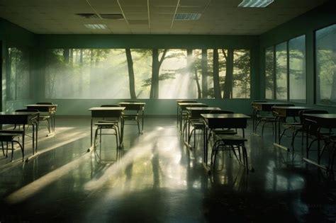 Premium Photo Scholarly Serenity Classroom Reflections