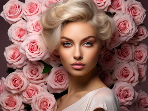 Premium Ai Image Beauty Fashion Portrait Of Young Blonde Female Model