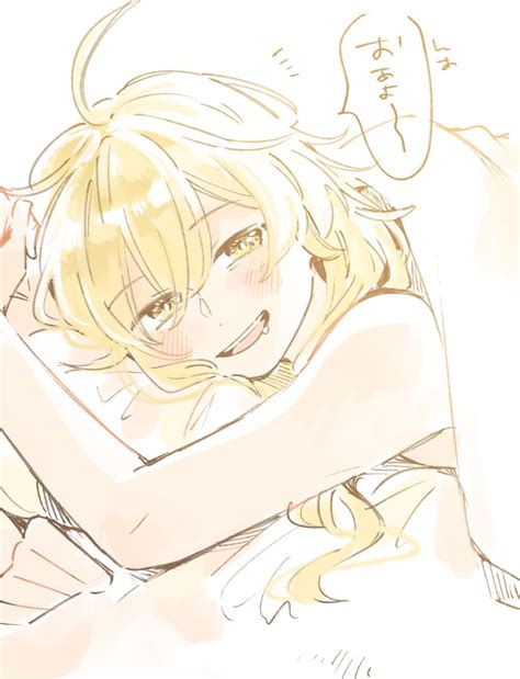 Rule 34 Aether Genshin Impact Blonde Hair Blush Cute Expression