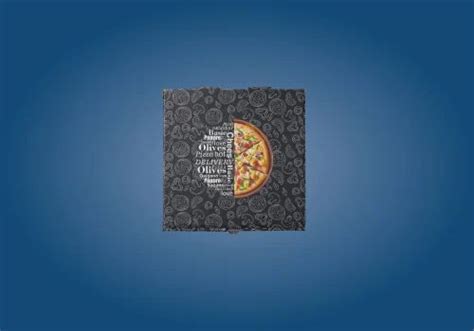 Black Design Square Pizza Box 9inch Black Design Pizza Box