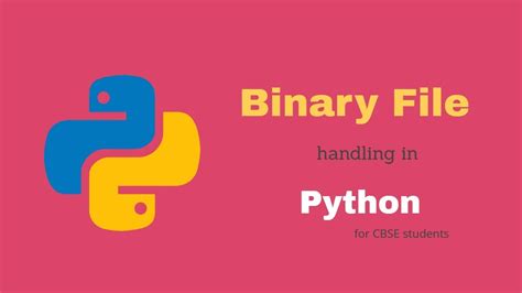 Binary File Handling In Python Binary Files In Python Hindi Youtube