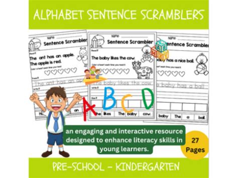 Alphabet Sentence Scramblers Unraveling Language Adventure For Young