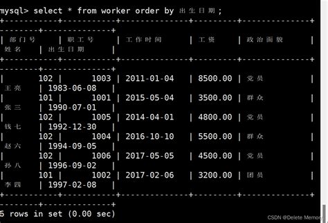 Sql查询技巧：基于职工信息的数据库操作 Csdn博客