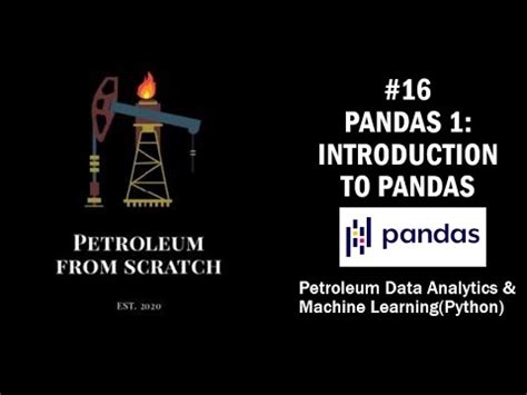 Lecture Pandas Introduction To Pandas Data Analysis And Manipulation ML Python