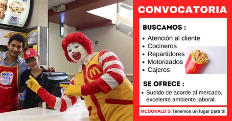 McDonald s se encuentra en búsqueda de personal POSTULA Empleos En