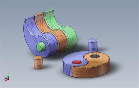 太极椅 solidworks 2014 模型图纸免费下载 懒石网