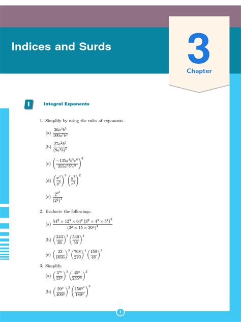 Indices And Surds Assignment 1 Pdf