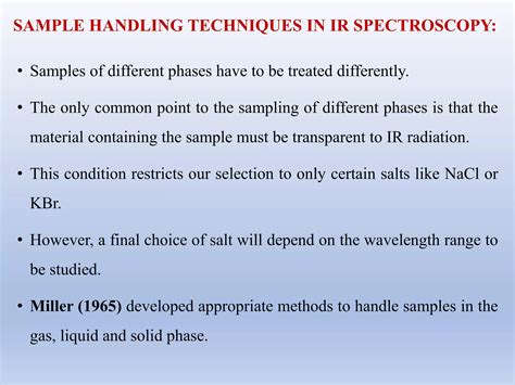 Sampling Of Solids In Ir Spectroscopy Pptx