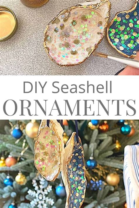 How To Make DIY Seashell Christmas Ornaments For Your Tree With Oyster Shells Found On The Be