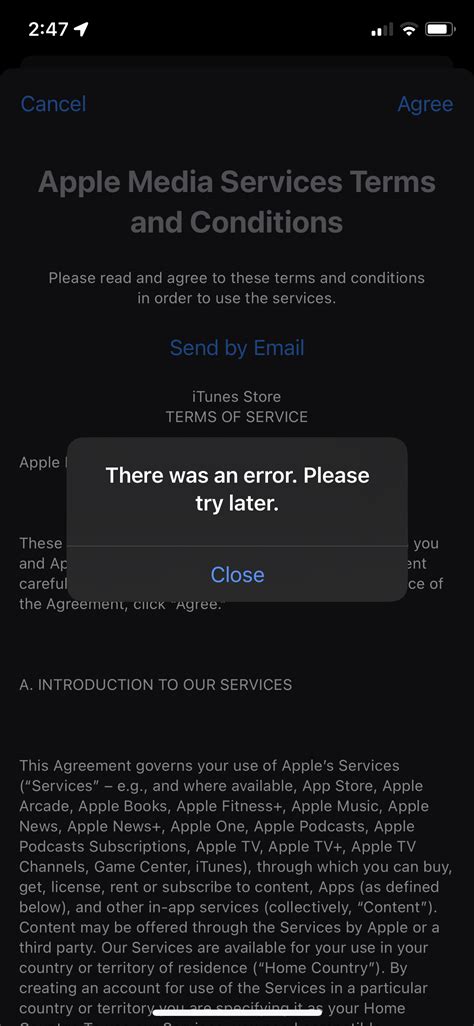 Cant Agree Apple Media Services Terms An Apple Community